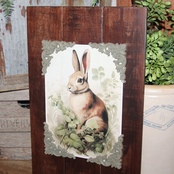 Handmade | Wall Decor | New French Country Farmhouse Cottage Bunny ...
